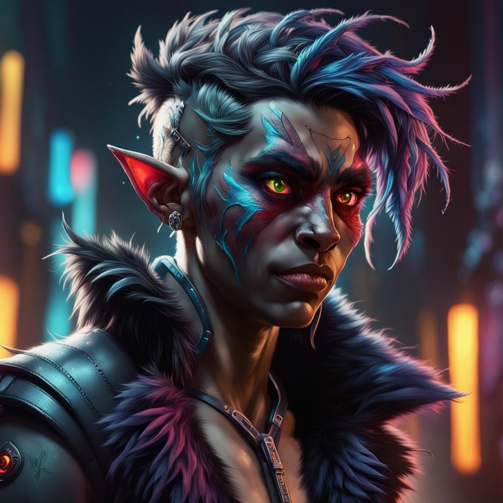 Elf from Shadowrun - AI Generated Artwork - NightCafe Creator