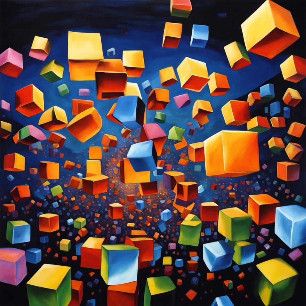 The attack of the cubes - Surreal Cubes Float in Infinite S...