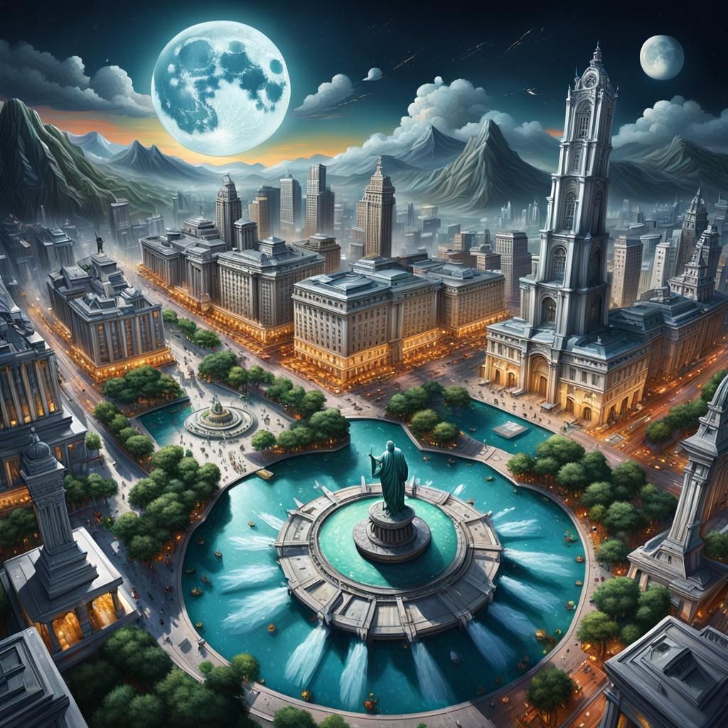 Night in the city - AI Generated Artwork - NightCafe Creator