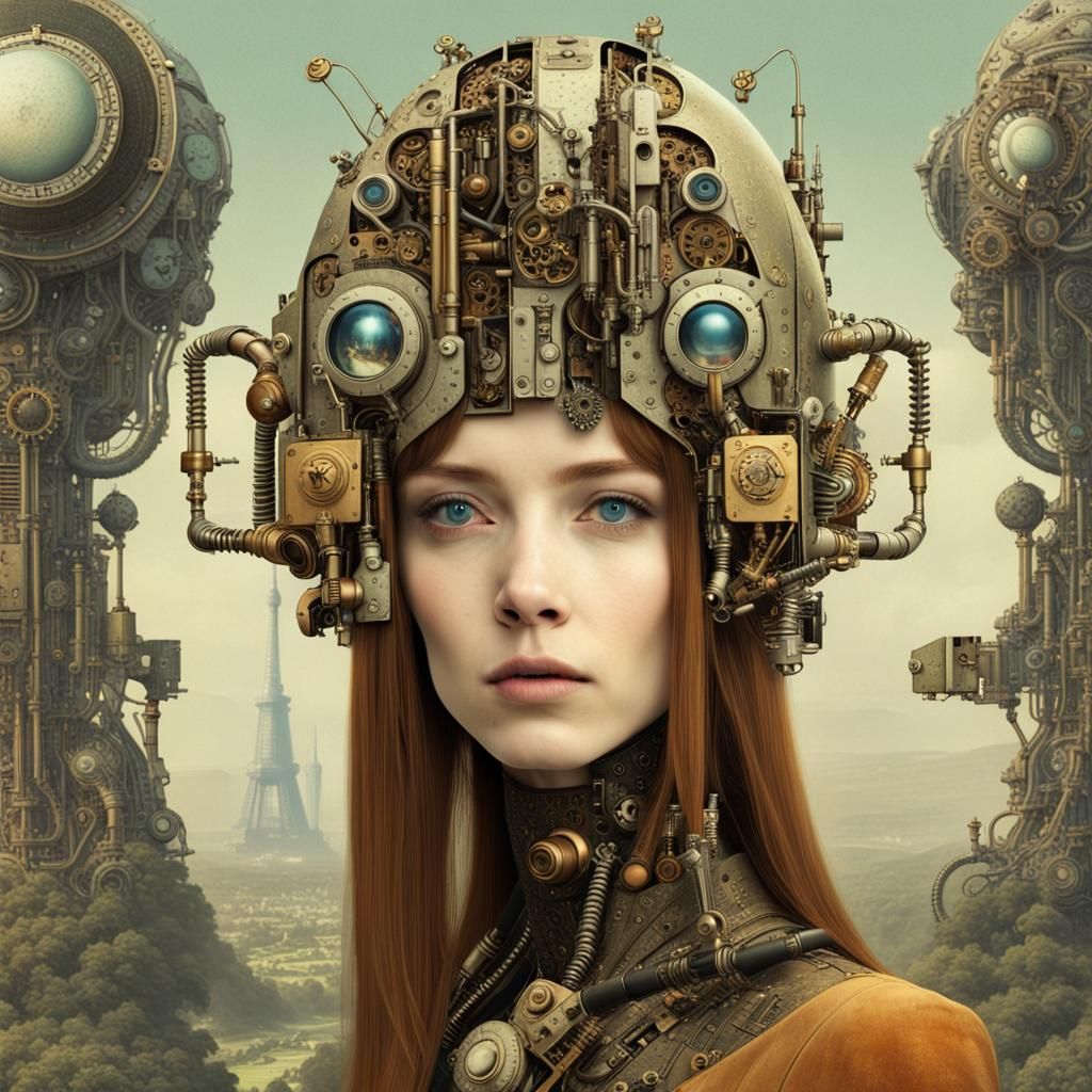 Cyborg Time & Space Traveler - AI Generated Artwork - NightCafe Creator