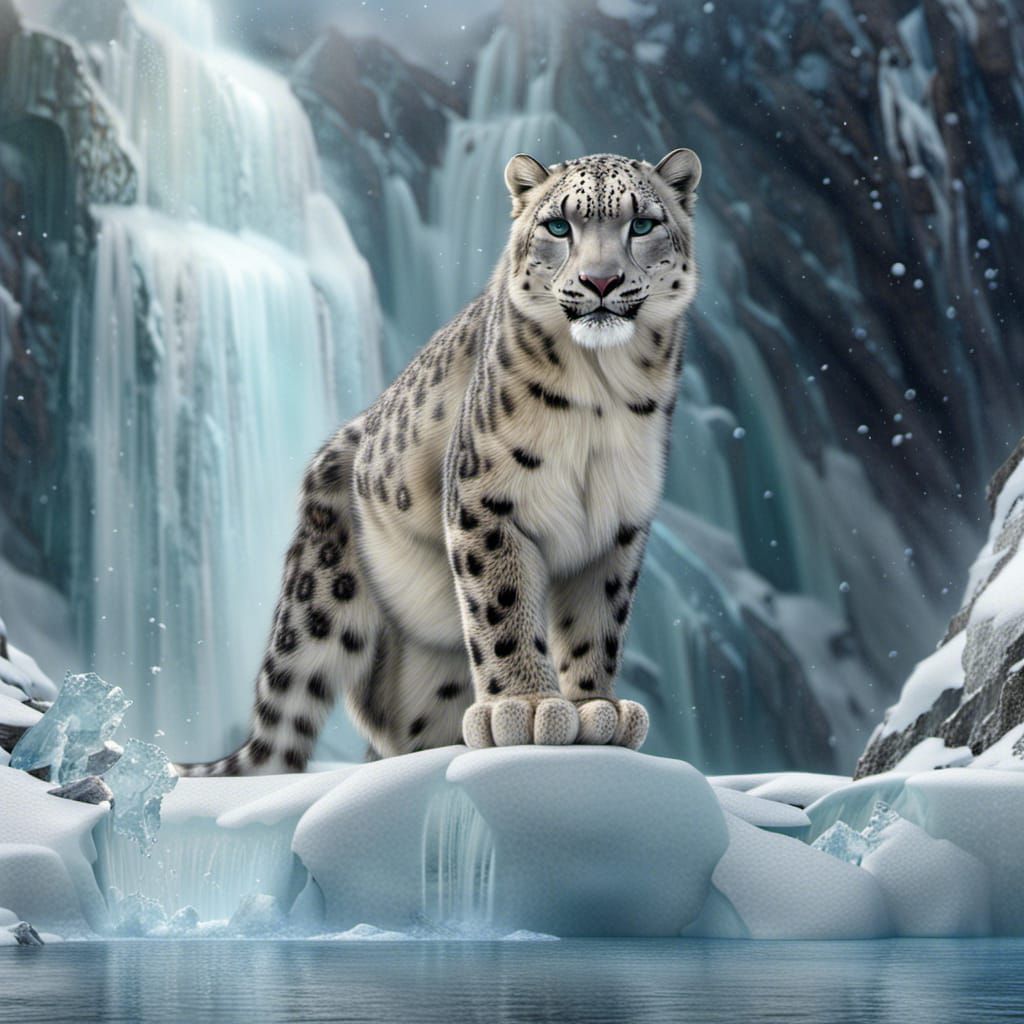 Snow Leopard - AI Generated Artwork - NightCafe Creator