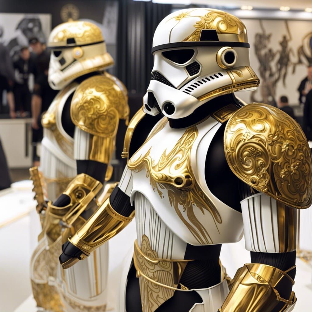 Golden armored Stormtrooper - AI Generated Artwork - NightCafe Creator