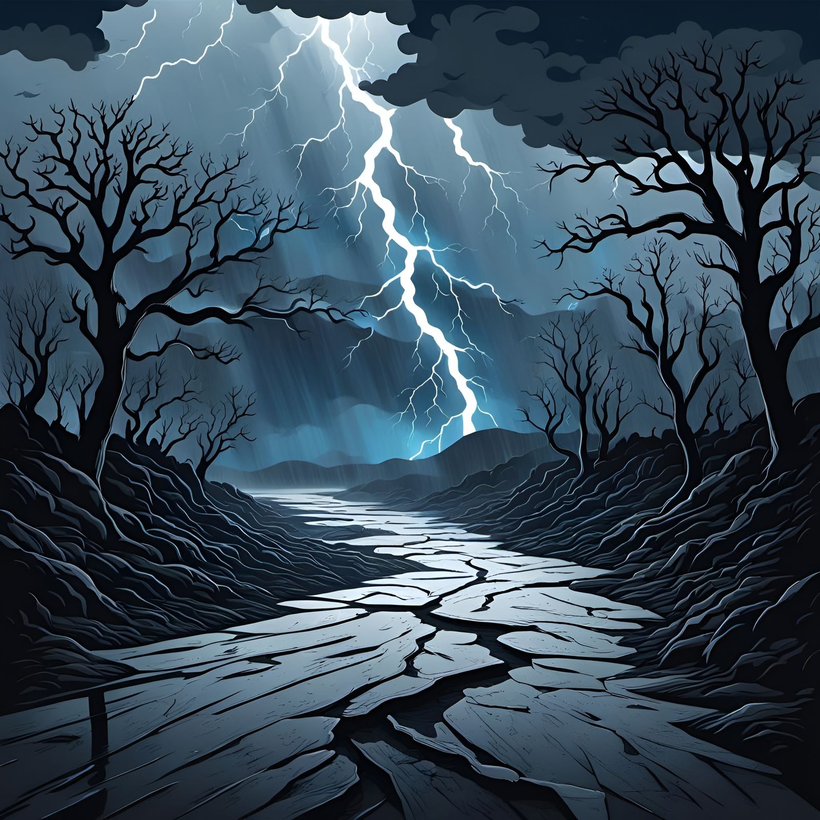 The Path looks Hard - AI Generated Artwork - NightCafe Creator