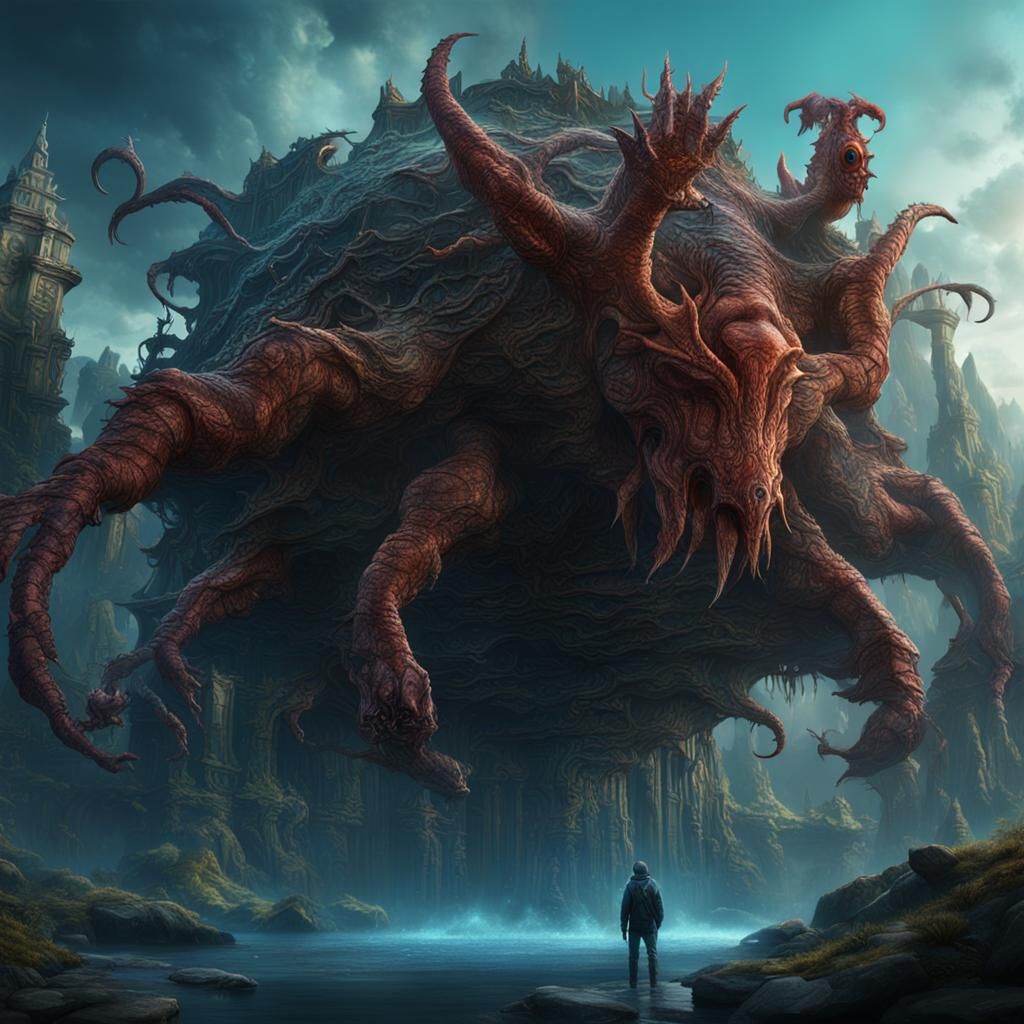 The upside down with a creature inside - AI Generated Artwork ...