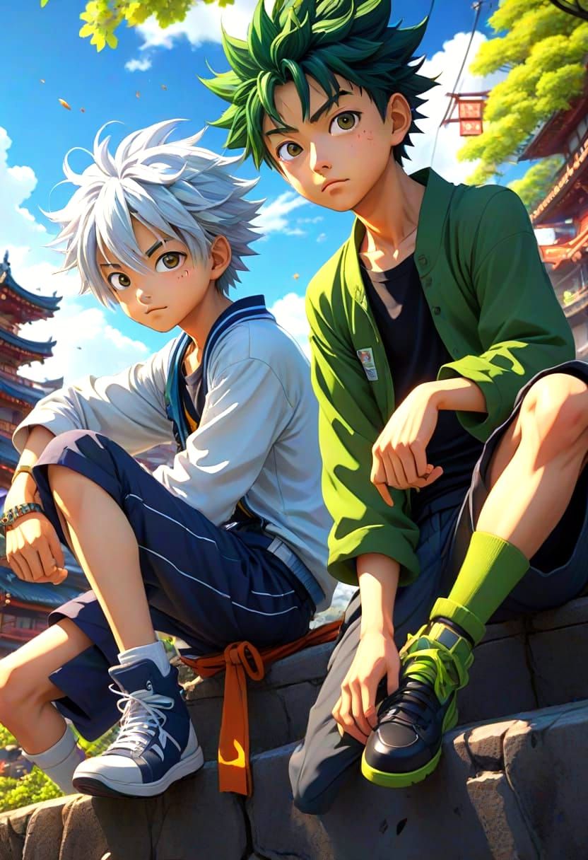 Killua and Gon from Hunter X Hunter.