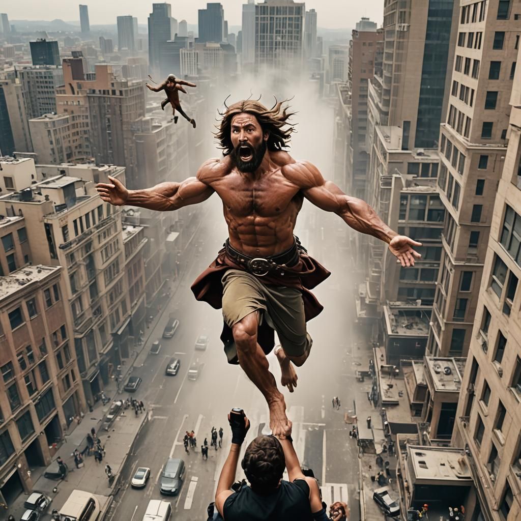 A man realizes he can fly - AI Generated Artwork - NightCafe Creator