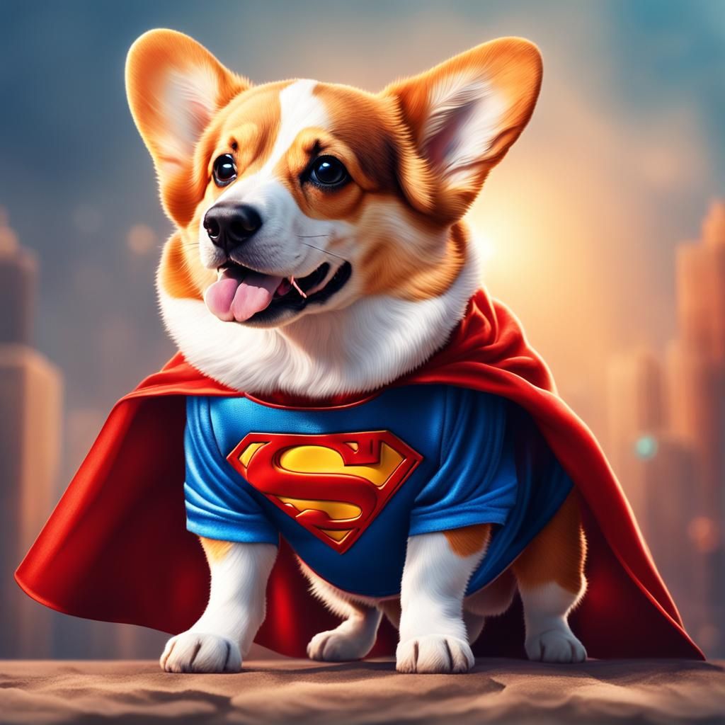Super Corgi - AI Generated Artwork - NightCafe Creator