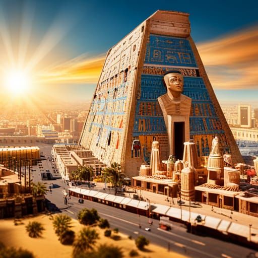 Pharaon's building - AI Generated Artwork - NightCafe Creator