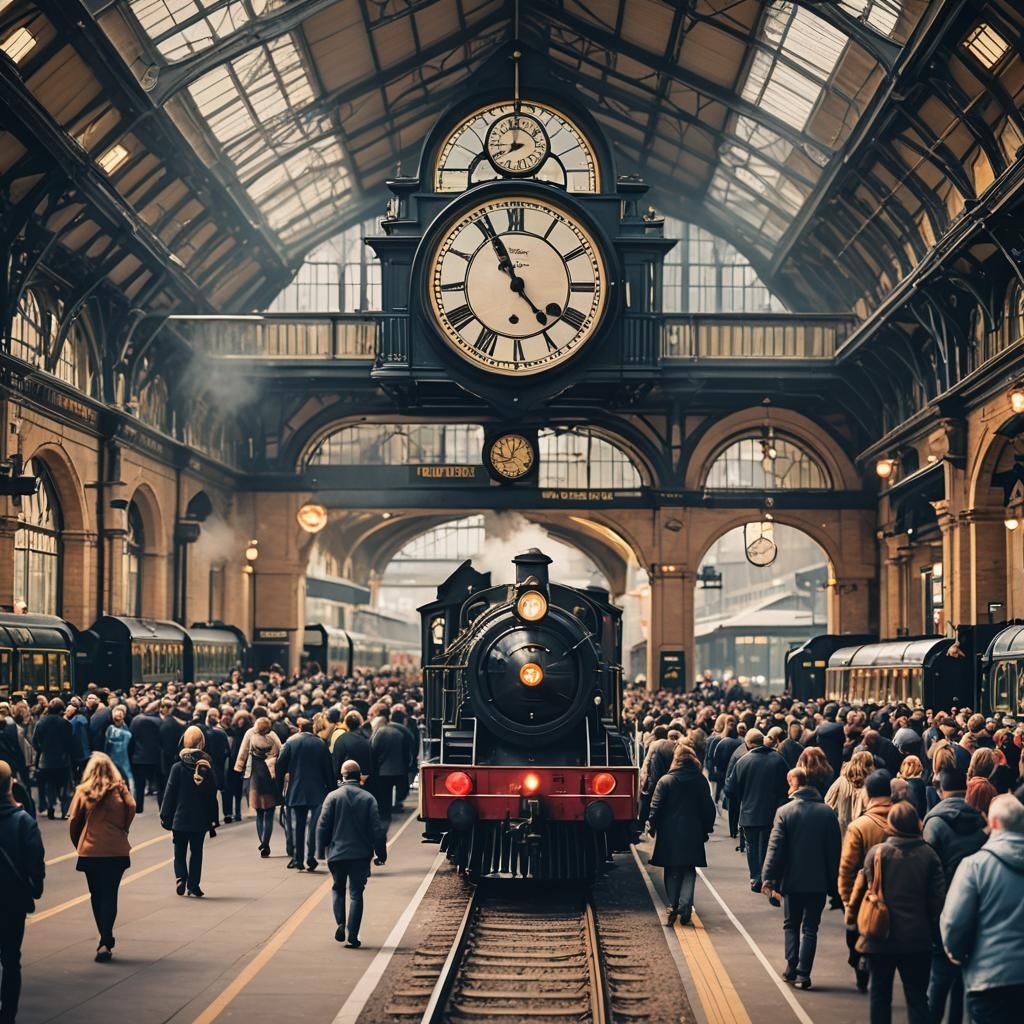 Catch the train - AI Generated Artwork - NightCafe Creator