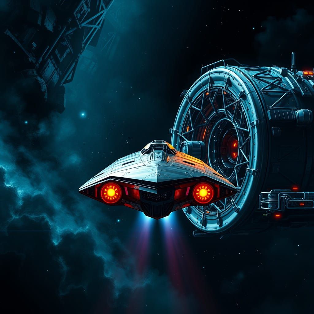 Space dock entry Starship - Majestic Starship Approaches Fu...