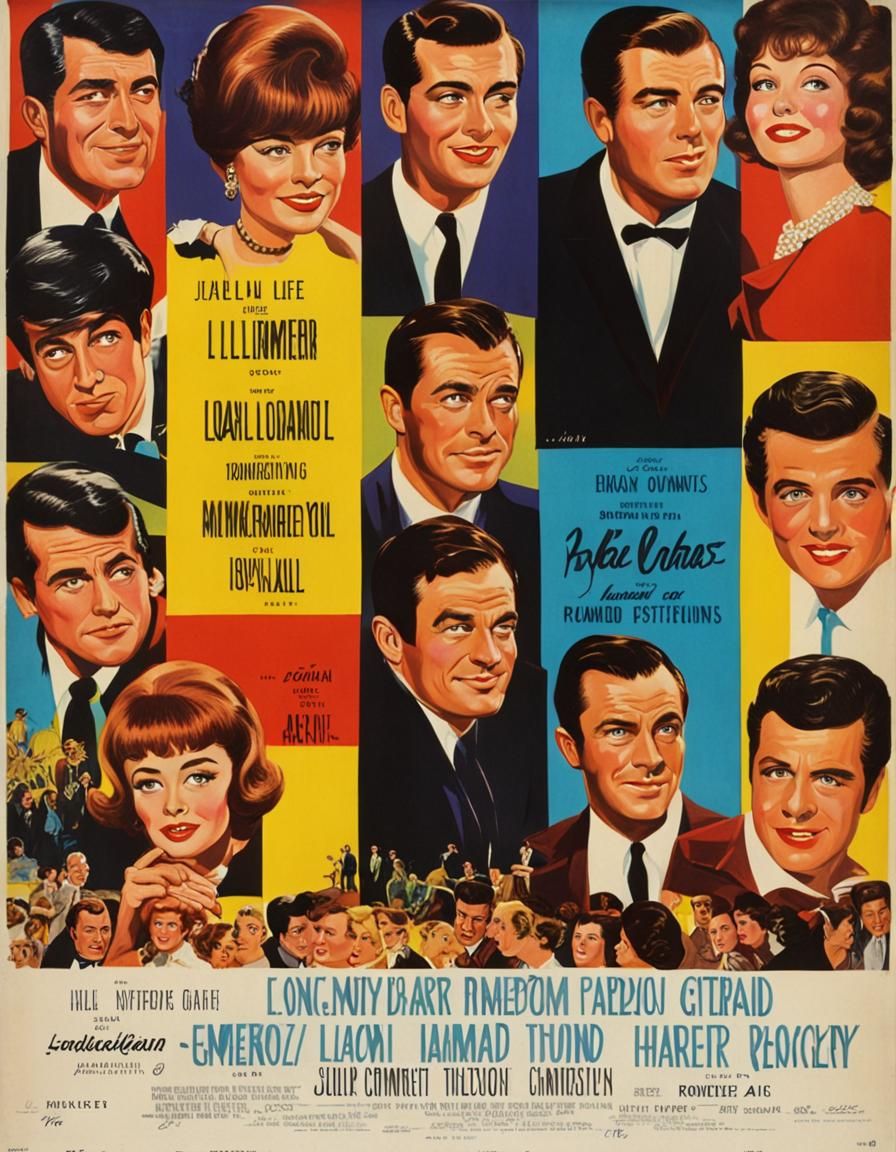 movie poster, 1960s, romcom, fun, comedy, rich colors - AI Generated ...