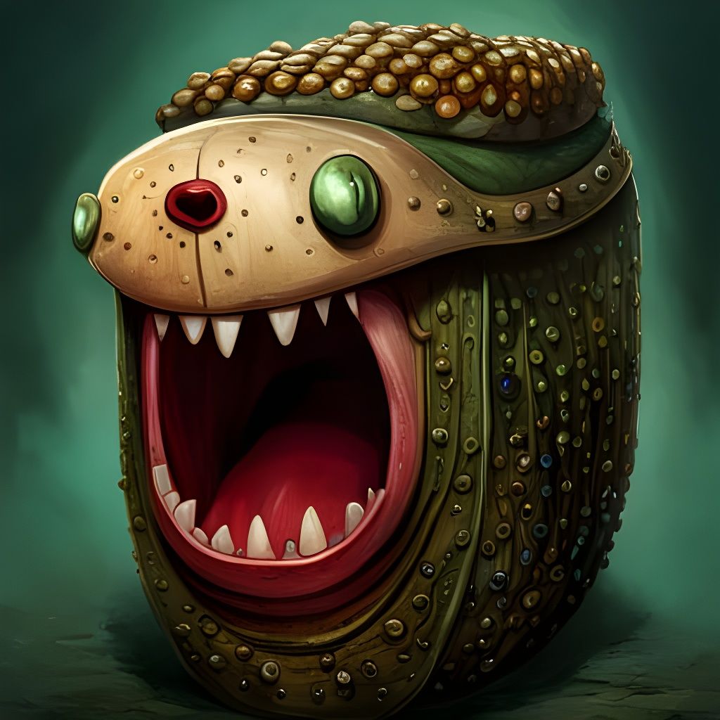 Half pickle half Mimic - AI Generated Artwork - NightCafe Creator