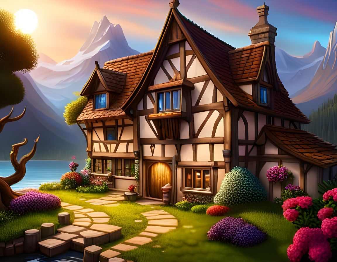 medieval farmhouse - AI Generated Artwork - NightCafe Creator