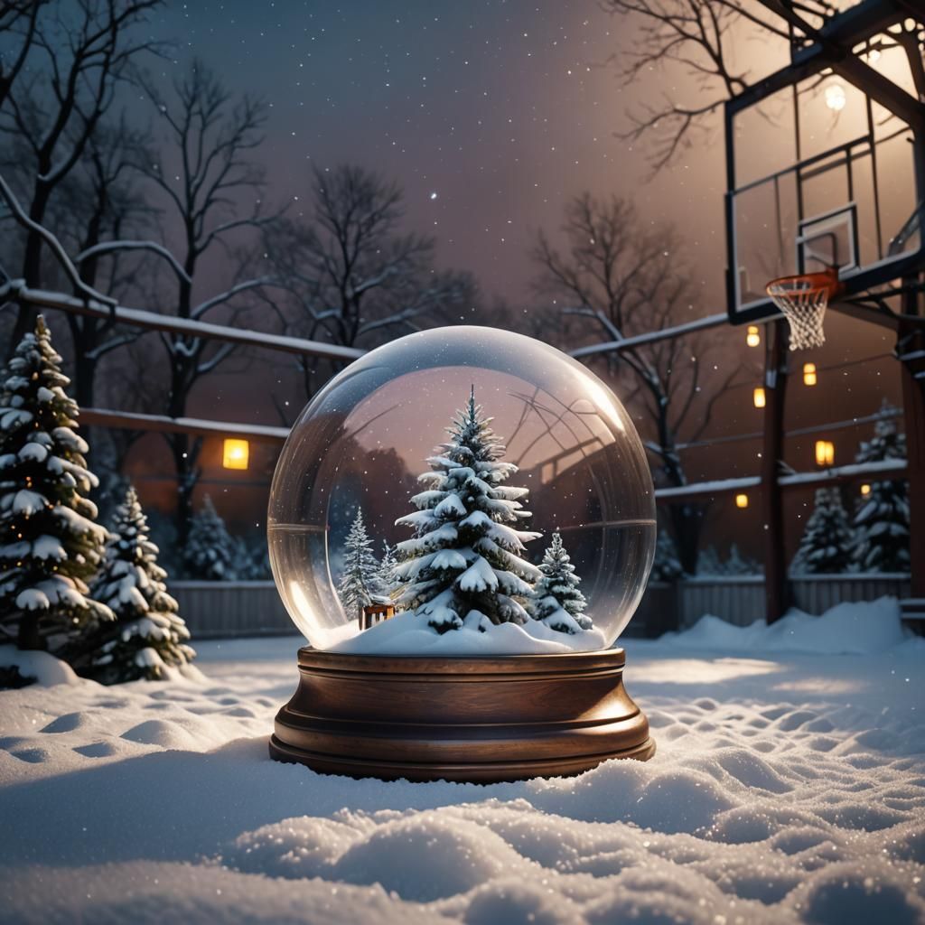 a massive snow globe - AI Generated Artwork - NightCafe Creator