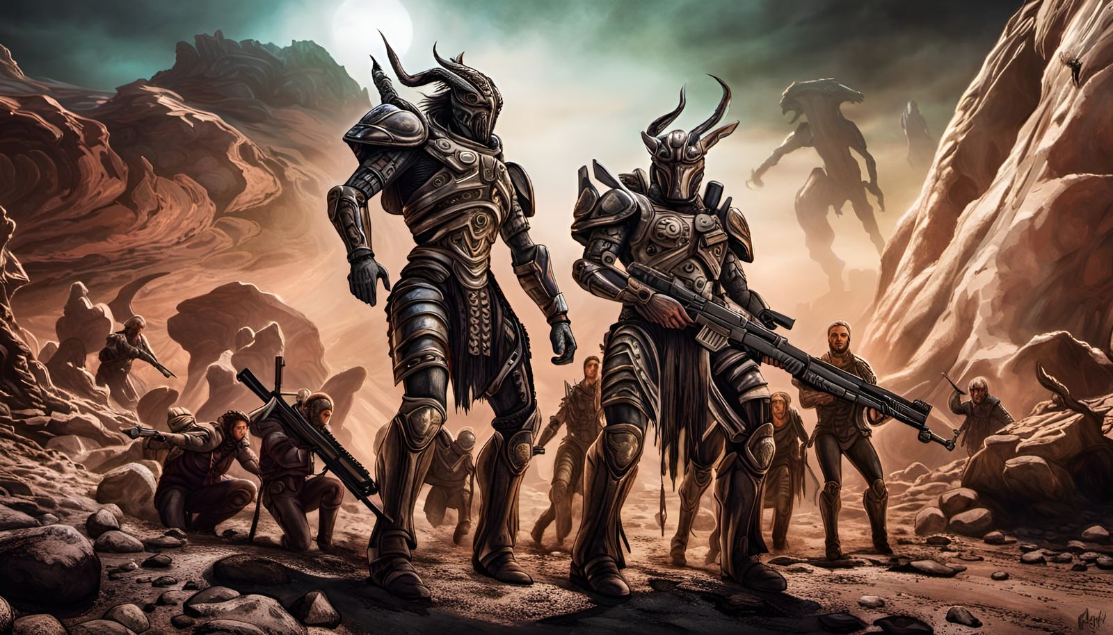 Mars Prehistoric War - AI Generated Artwork - NightCafe Creator