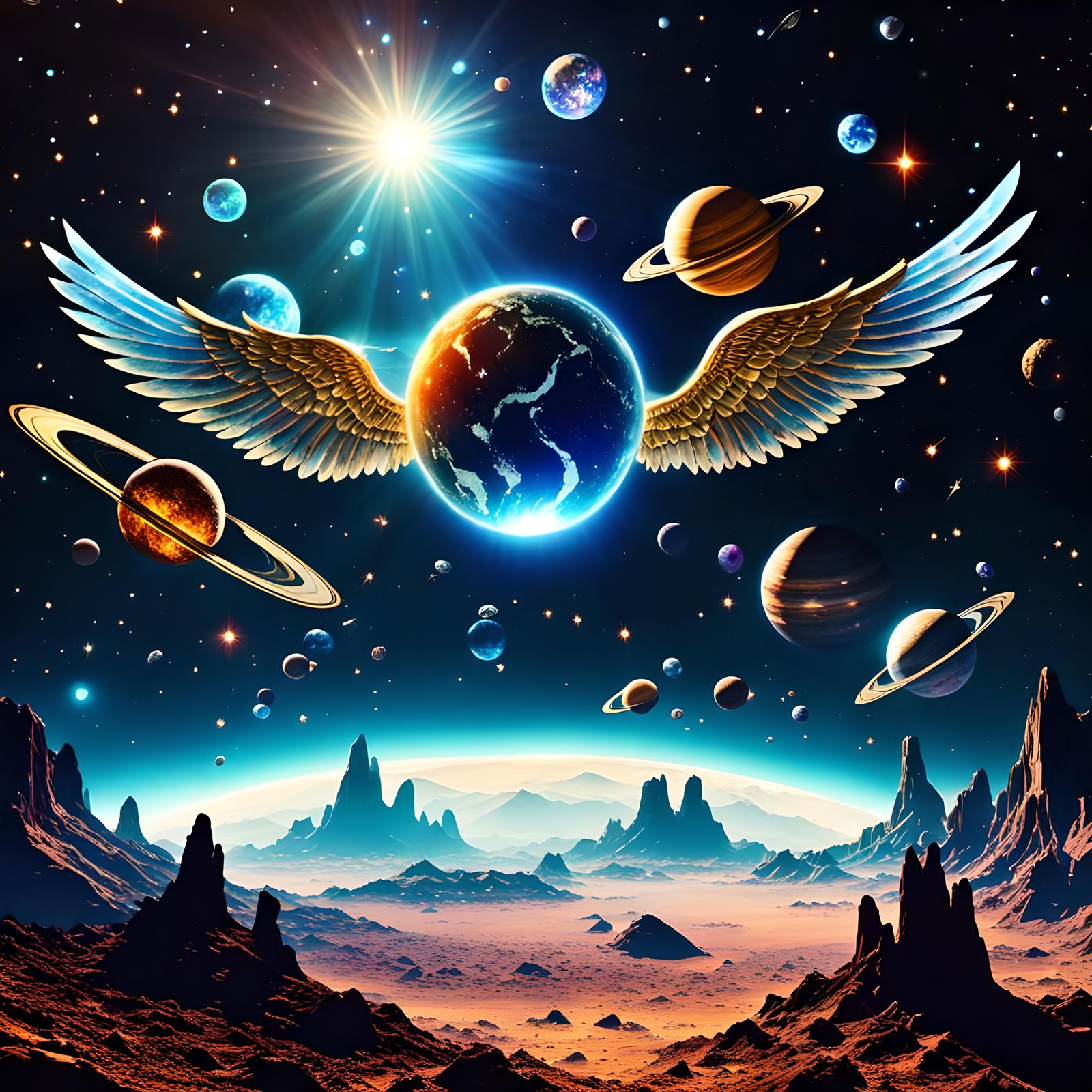 Random Objects in Space-Angel Earth #570 - AI Generated Artwork ...