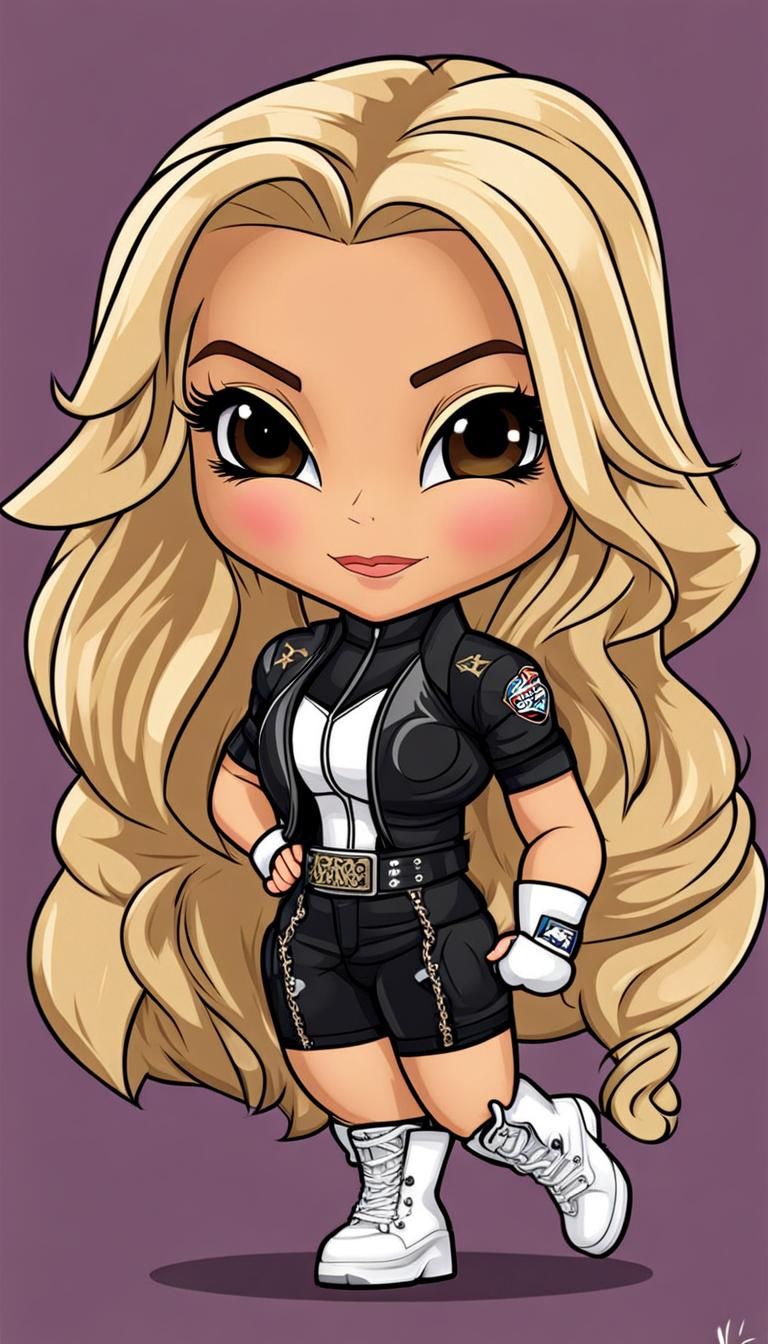 Chibi Trish Stratus - AI Generated Artwork - NightCafe Creator