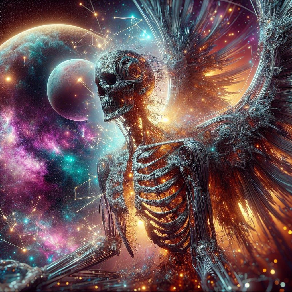 Cosmic death angel - AI Generated Artwork - NightCafe Creator