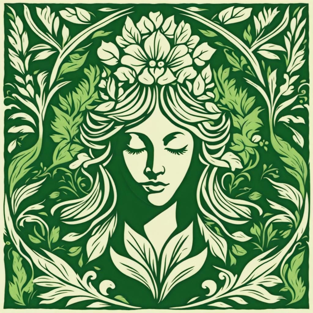 Green Goddess Logo - AI Generated Artwork - NightCafe Creator