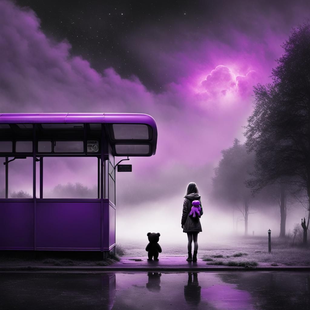 Waiting purple - AI Generated Artwork - NightCafe Creator