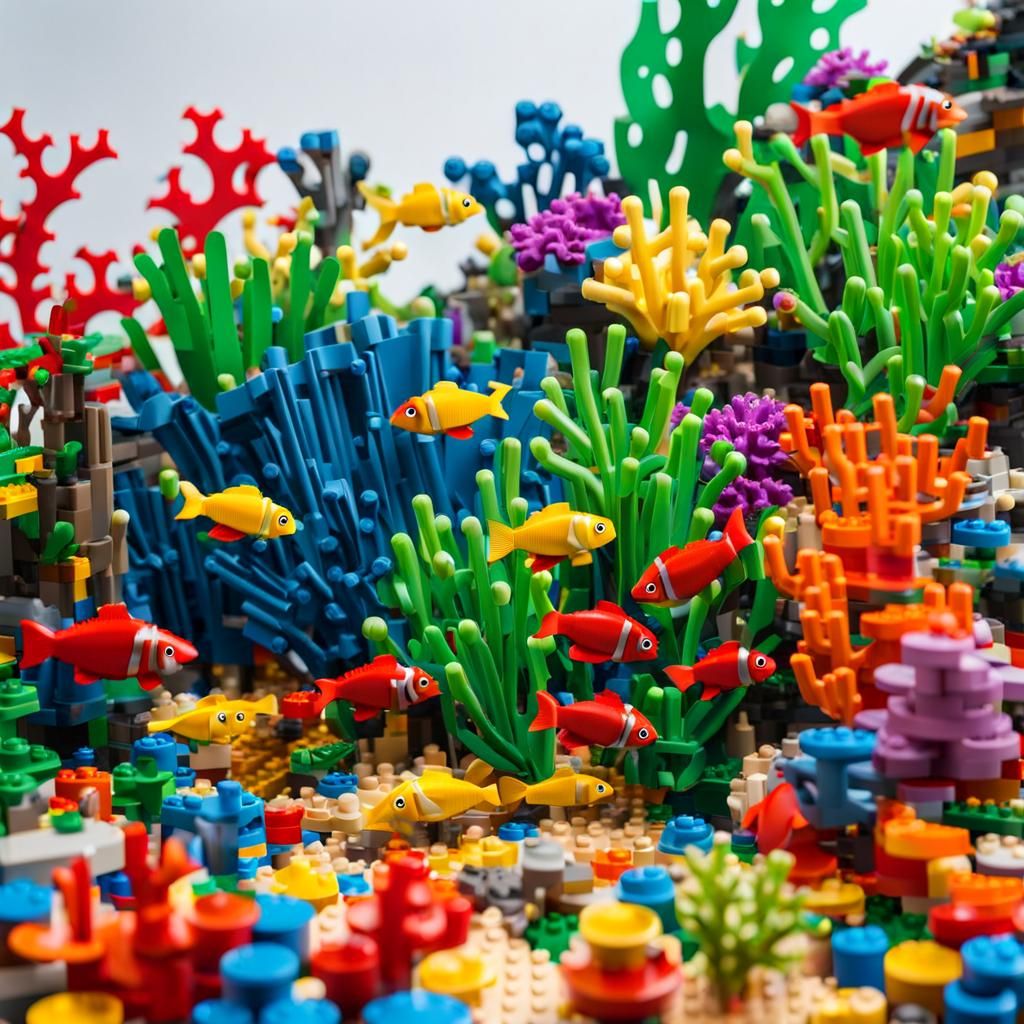 Lego coral reef - AI Generated Artwork - NightCafe Creator
