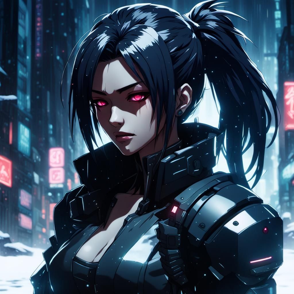 Cyberpunk, shadow girl - AI Generated Artwork - NightCafe Creator