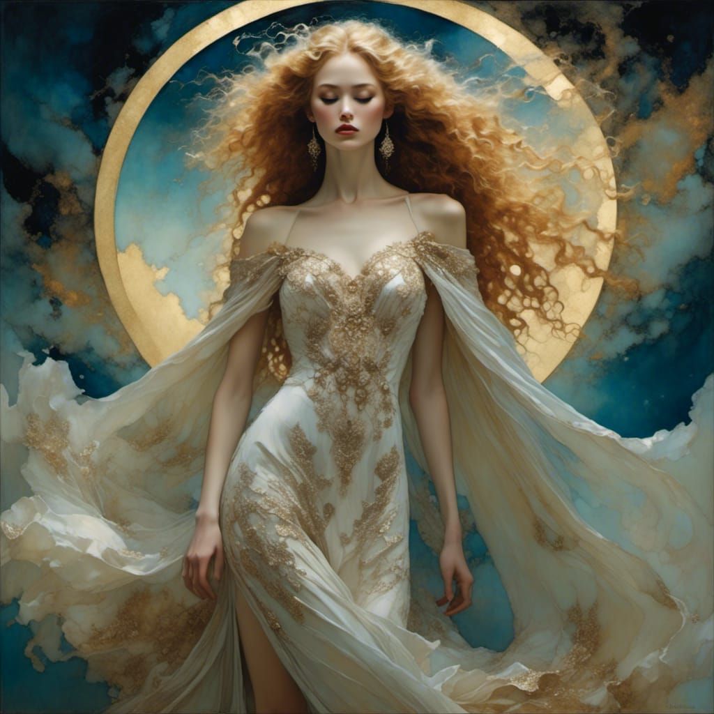 Ethereal goddess, - AI Generated Artwork - NightCafe Creator