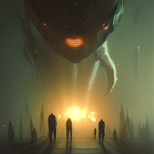 Deep space terror - AI Generated Artwork - NightCafe Creator