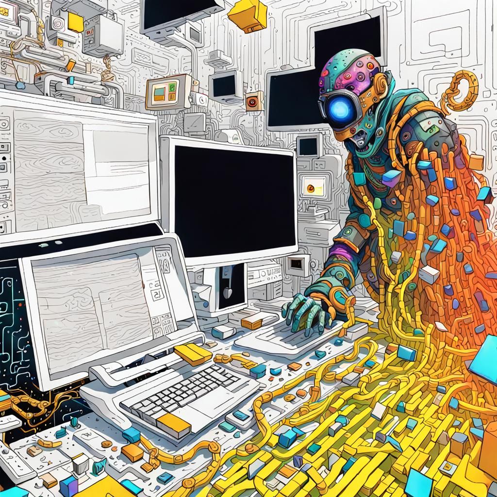 Blockchain Hacker - AI Generated Artwork - NightCafe Creator