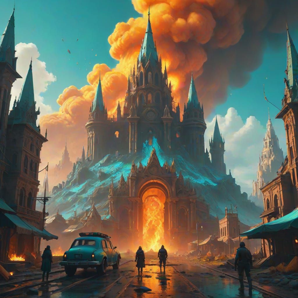 Firestorm destroys ancient city - Ancient Mystical City Burn...