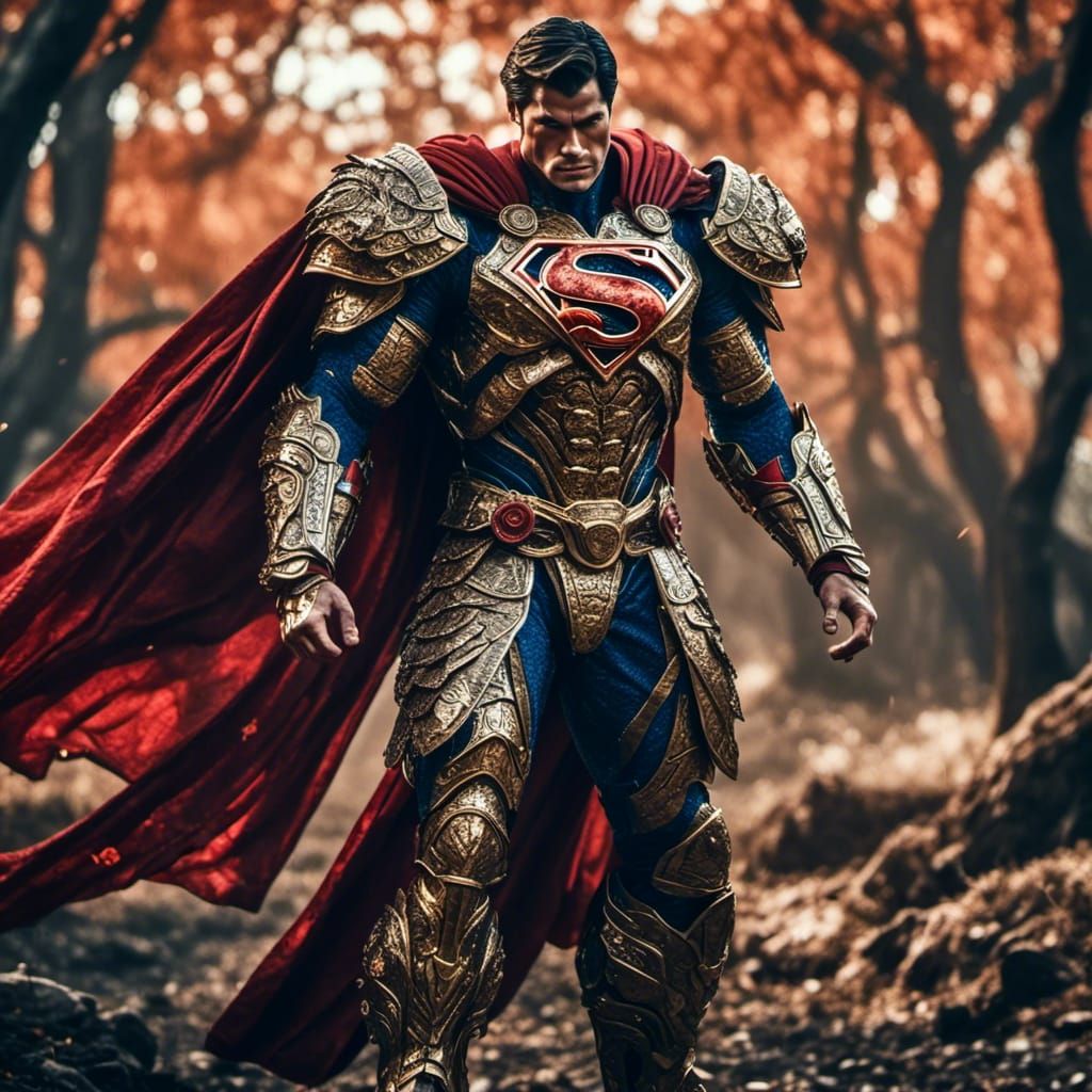 realistic superman samurai intricate filigree armor hyperrealistic - AI ...