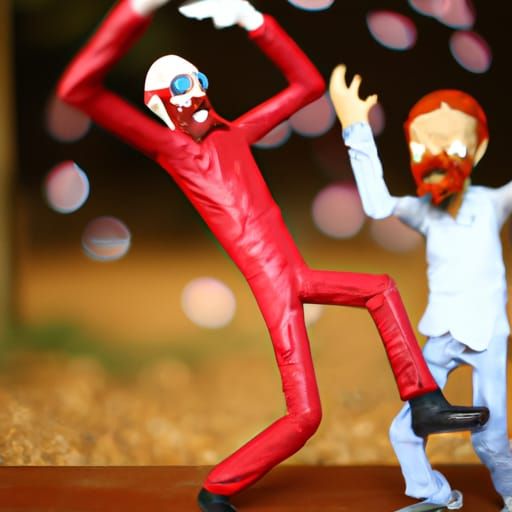 red Among us character dancing with Walter white - AI Generated Artwork ...