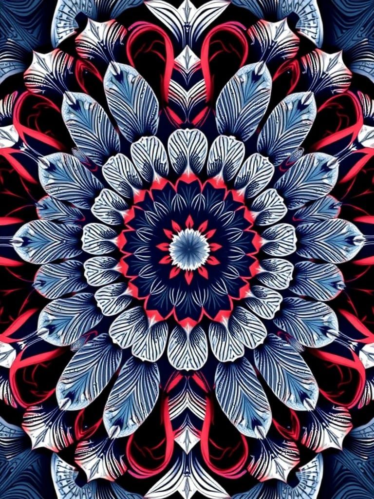 A tessellated field of interlocking Escher-style birds, seamlessly ...