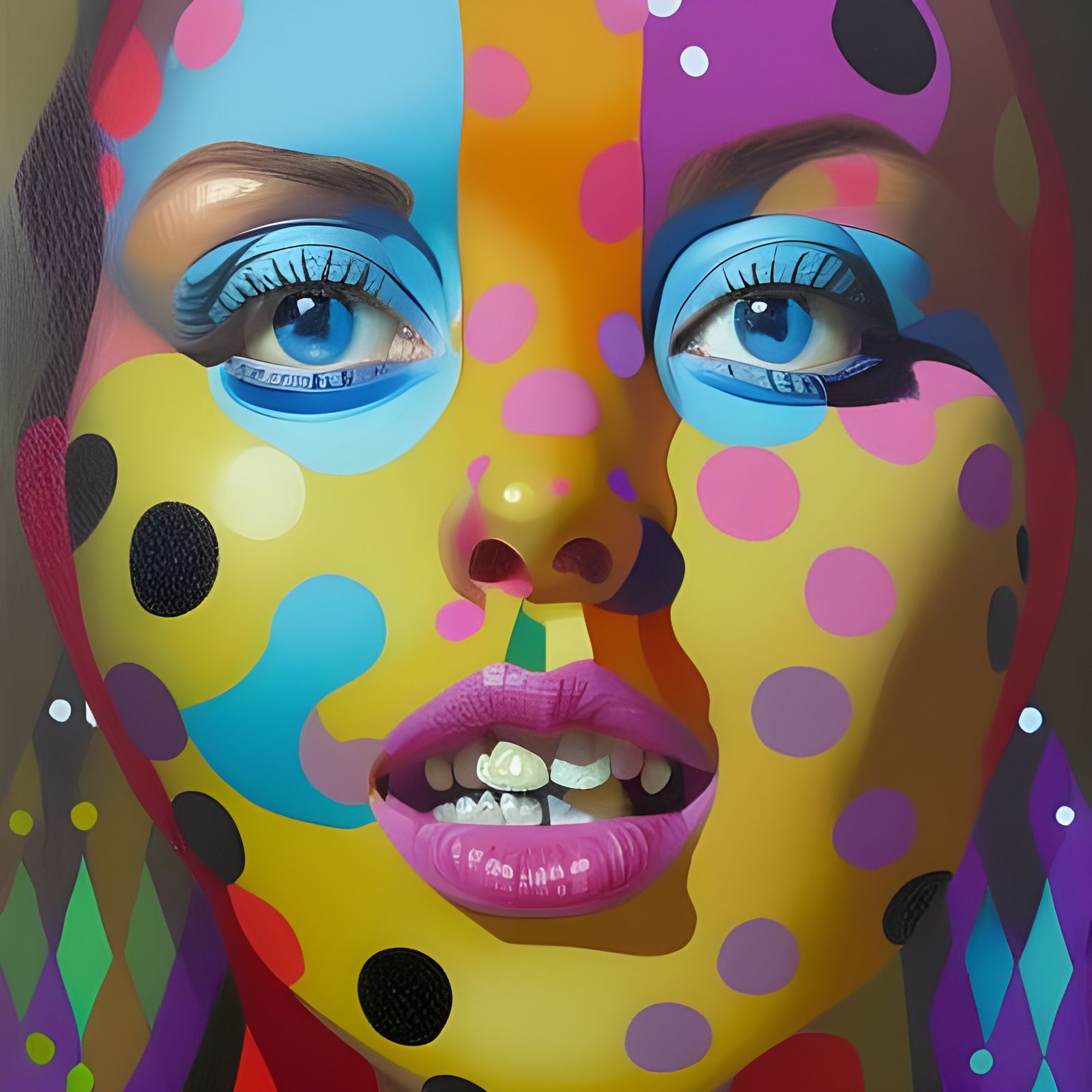 A Big Silly Face With Polka Dots #5 - AI Generated Artwork - NightCafe ...