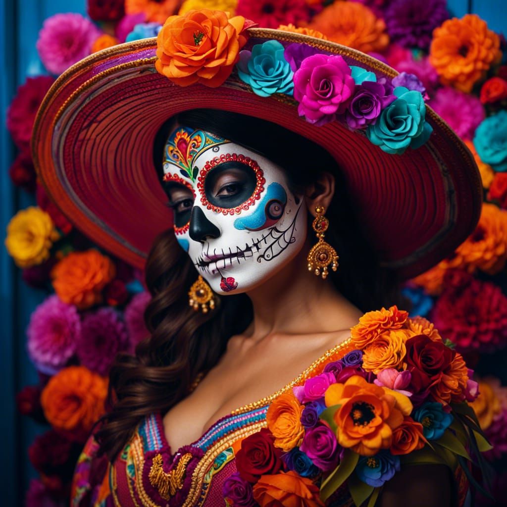 Photorealistic of Dia de los muertos , mariachis, Día de Muertos ...