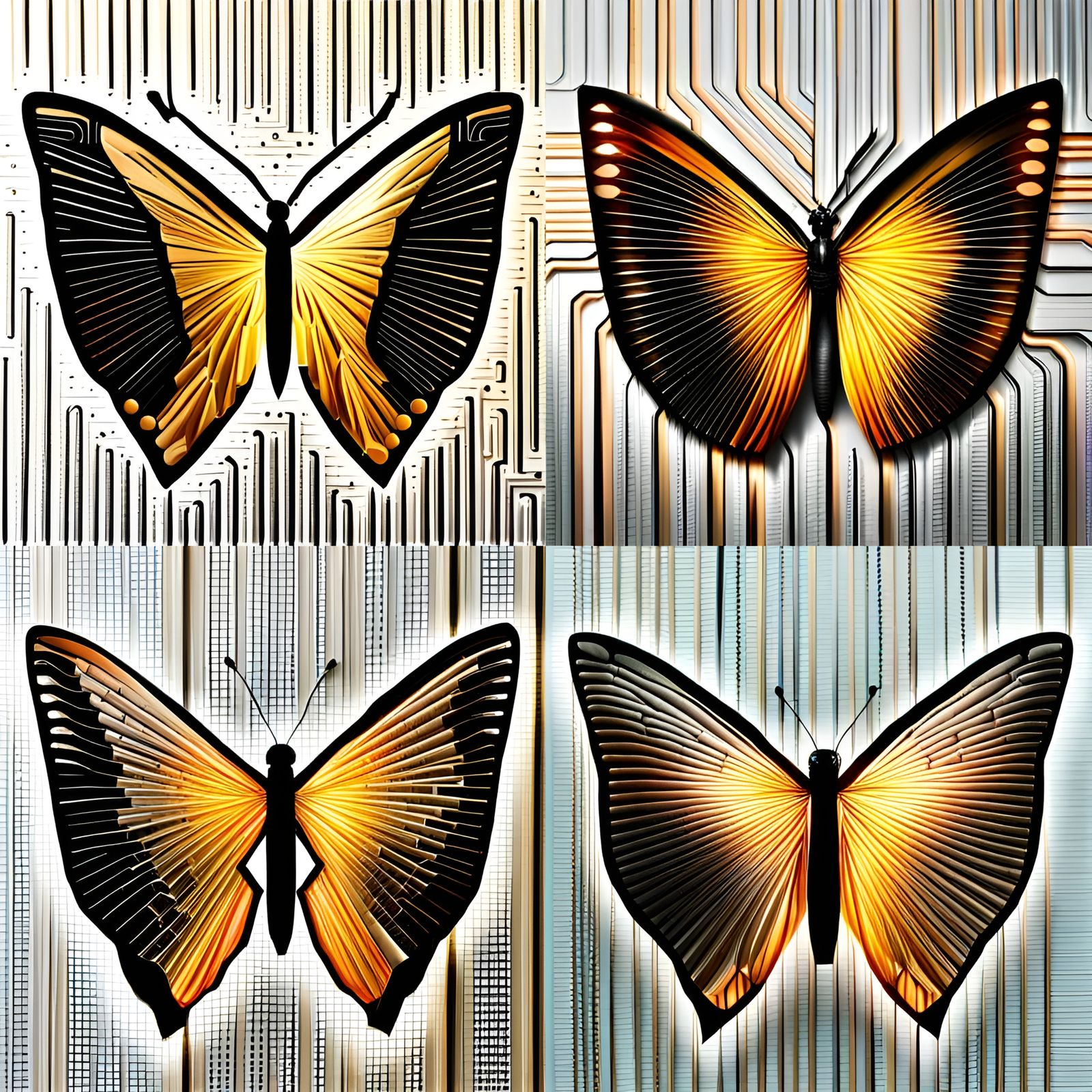Butterflies in the Machine - AI Generated Artwork - NightCafe Creator