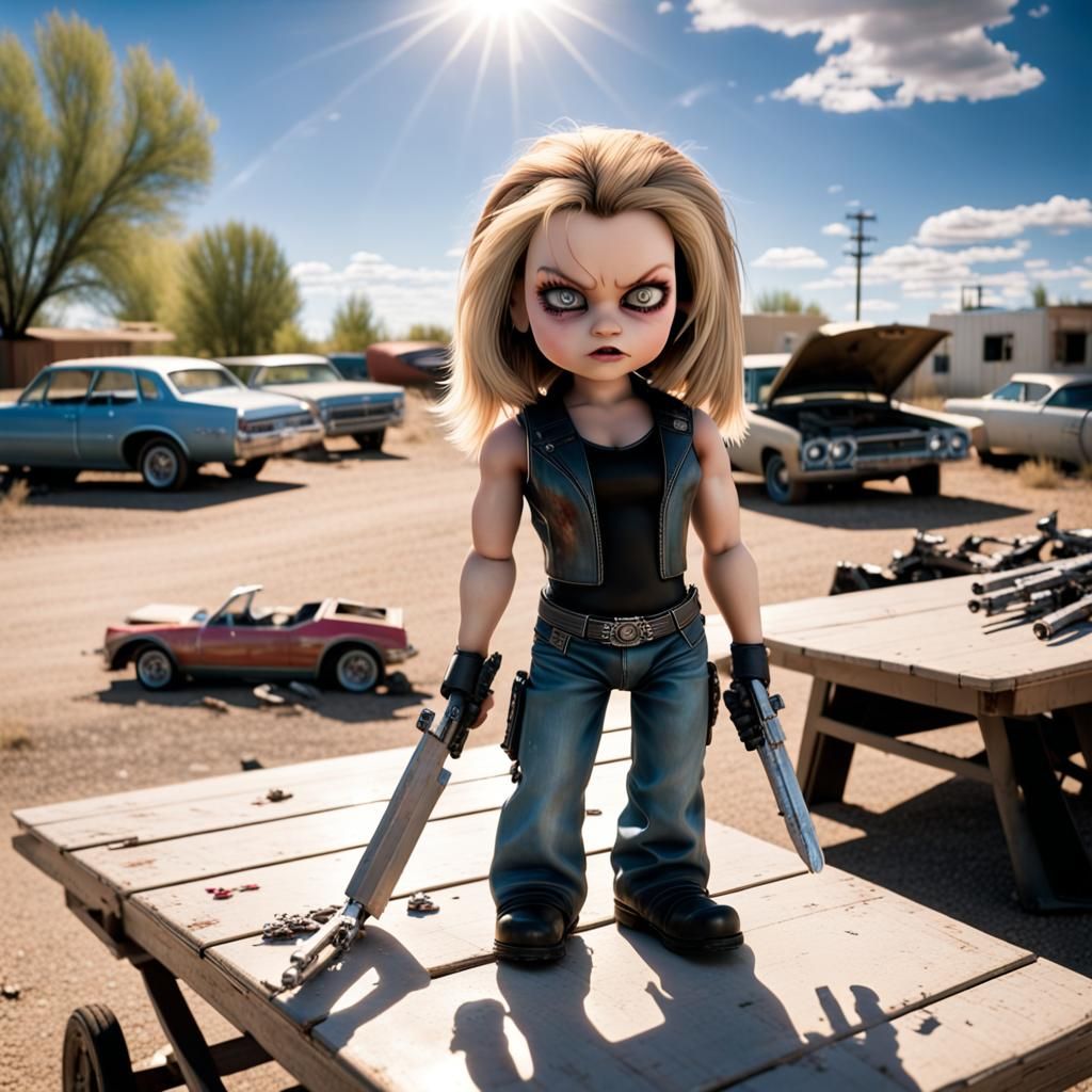 Sarah Connor Bratz Doll v0.0 - AI Generated Artwork - NightCafe Creator