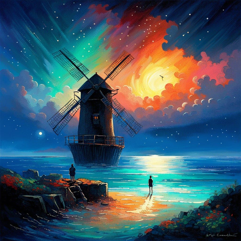 Windmill test - AI Generated Artwork - NightCafe Creator