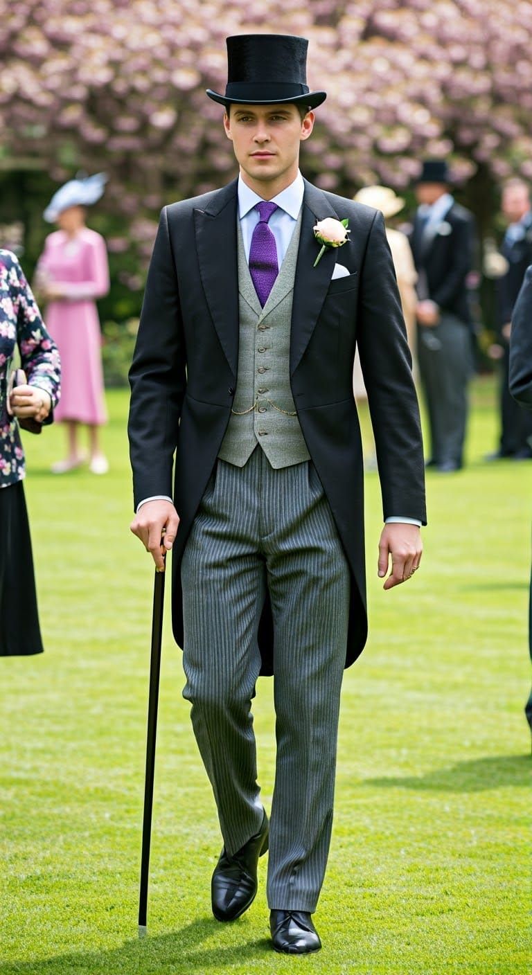 Elegant man - Dashing Gentleman Attends Garden Wedding in Ro...