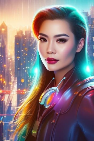 Neon-Inspired Character - AI Generated Artwork - NightCafe Creator