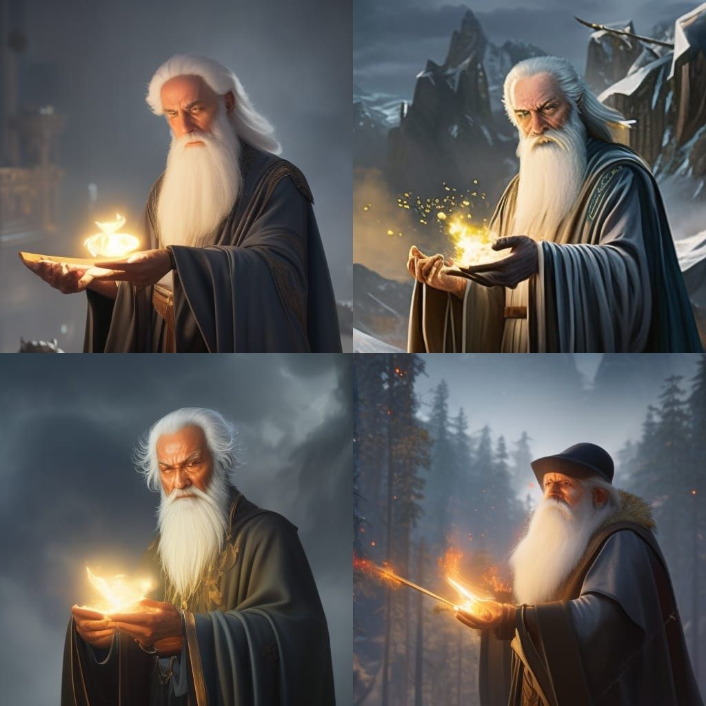 Ancient wizard casting a spell - AI Generated Artwork - NightCafe Creator