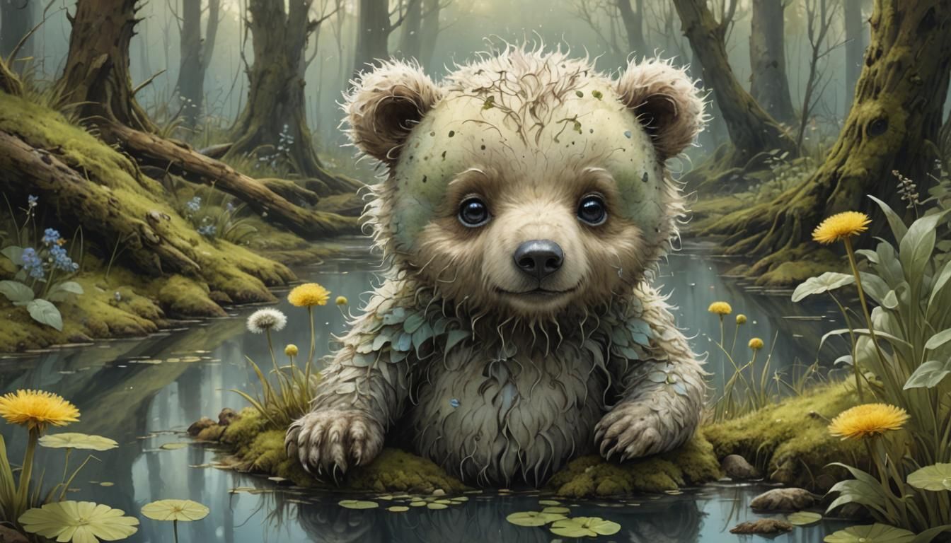 A adorable humanoid baby bear - AI Generated Artwork - NightCafe Creator