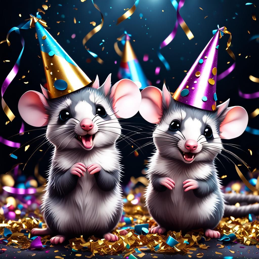 Possum party - AI Generated Artwork - NightCafe Creator