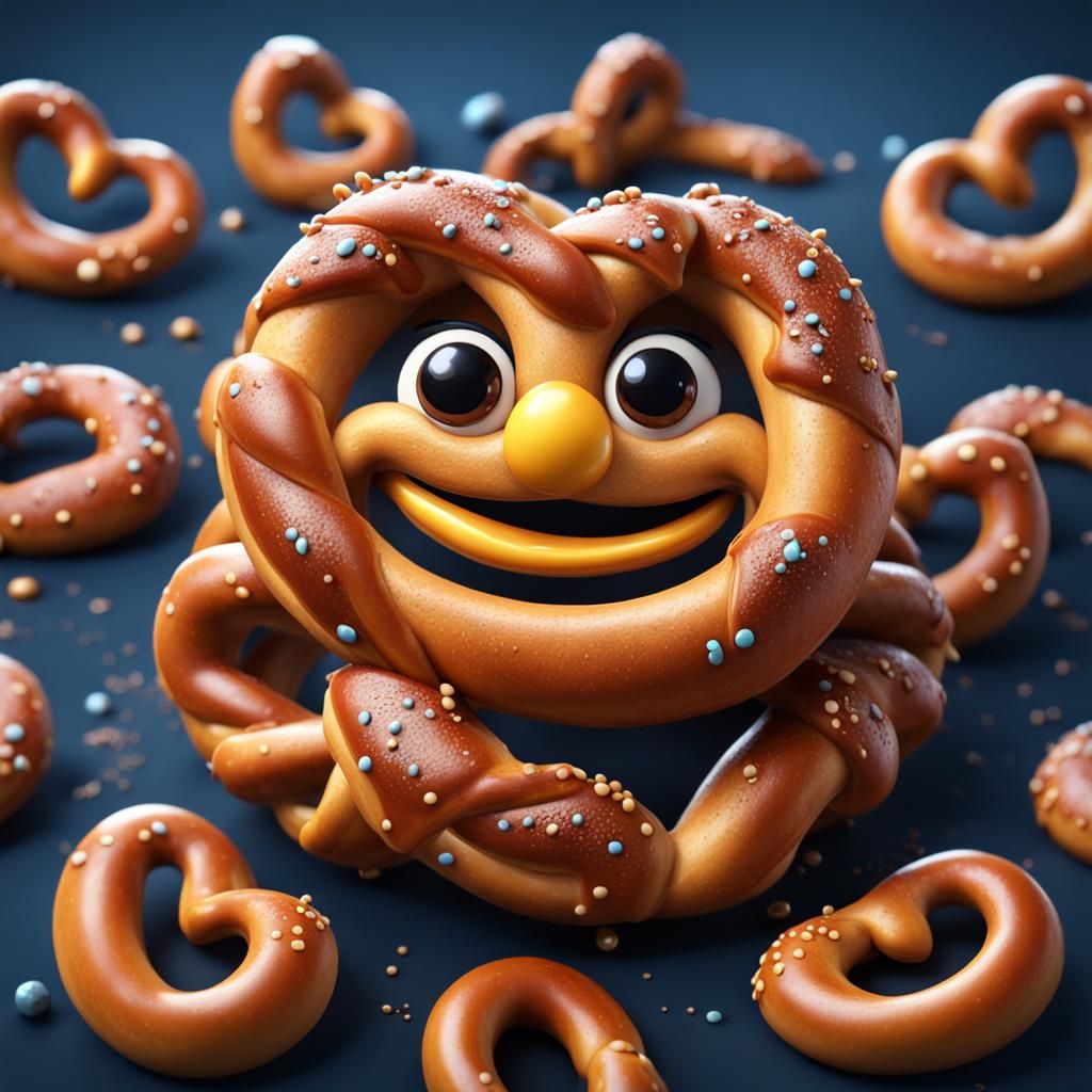Cutest pretzel with a face - AI Generated Artwork - NightCafe Creator