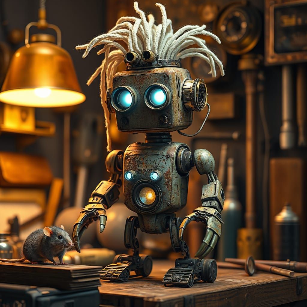 Square Head Bot with continuous track wheel shoes