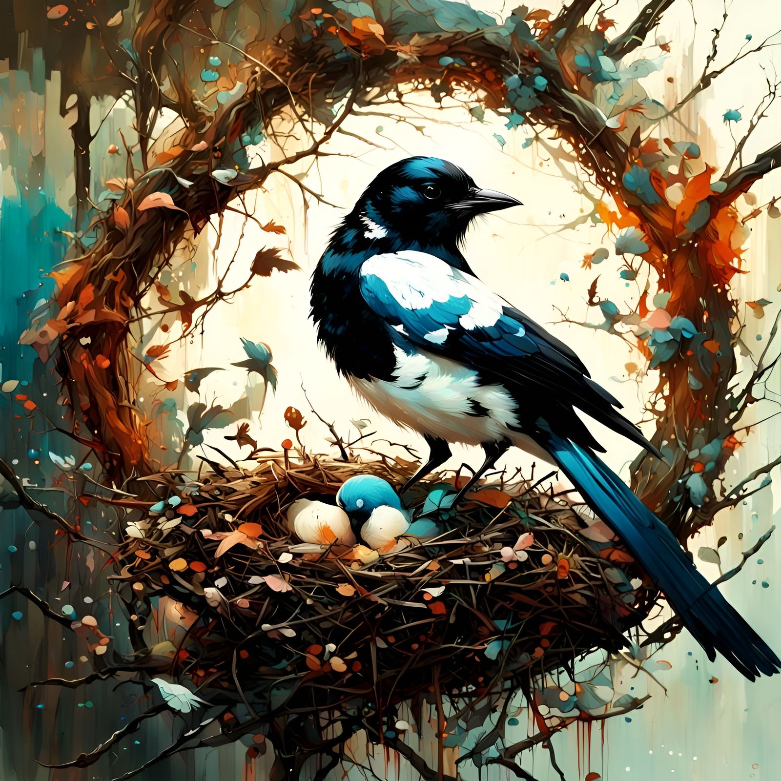 Magpie Nest - Adding My Shiny Treasures - AI Generated Artwork ...
