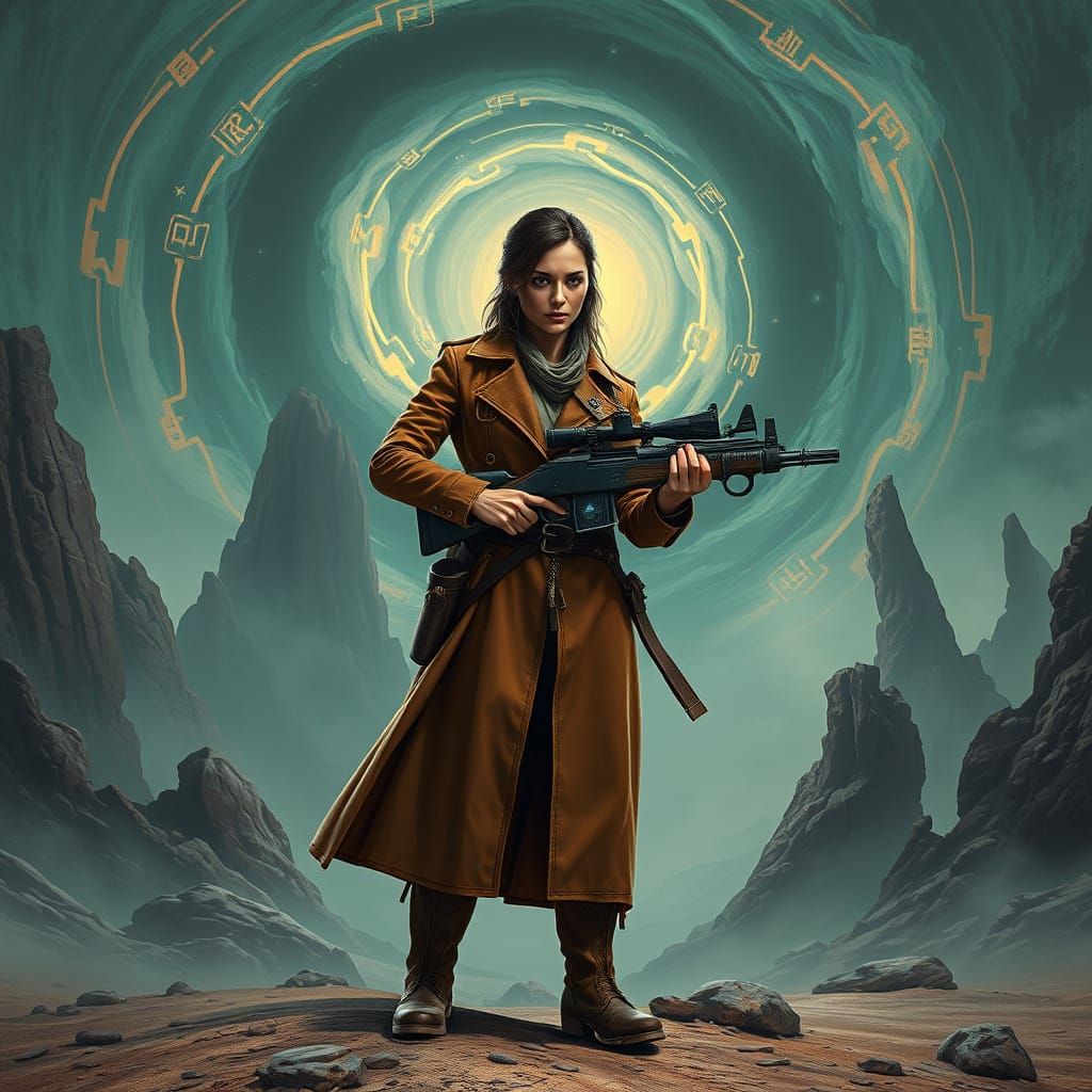 Intergalactic Cowboy Woman Hunts Supernatural Foes... - AI Art