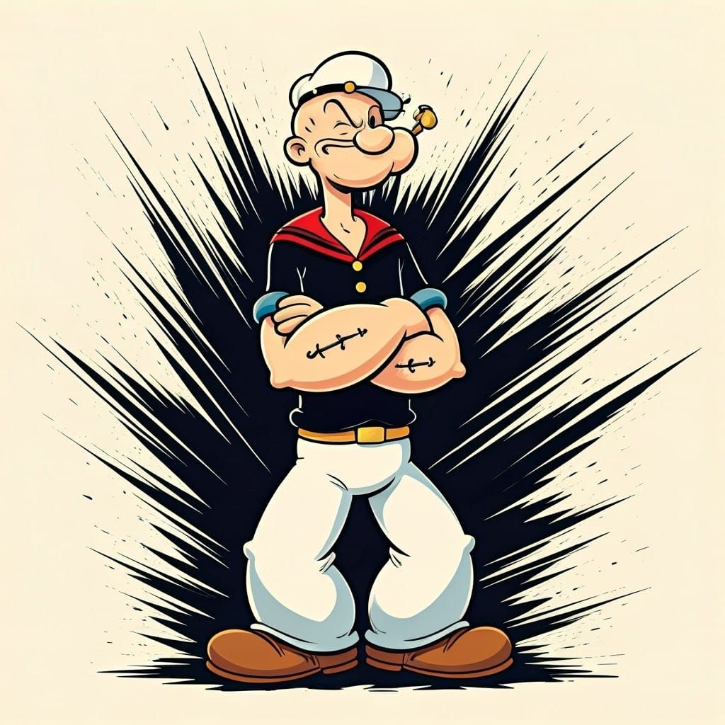 INK DRAWING Popeye - INK DRAWING Popeye