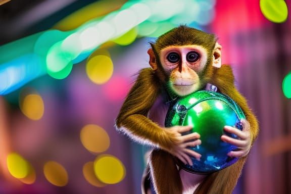 Disco Monkey : r/nightcafe