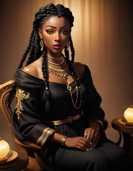 Princess in black dress - AI Generated Artwork - NightCafe Creator